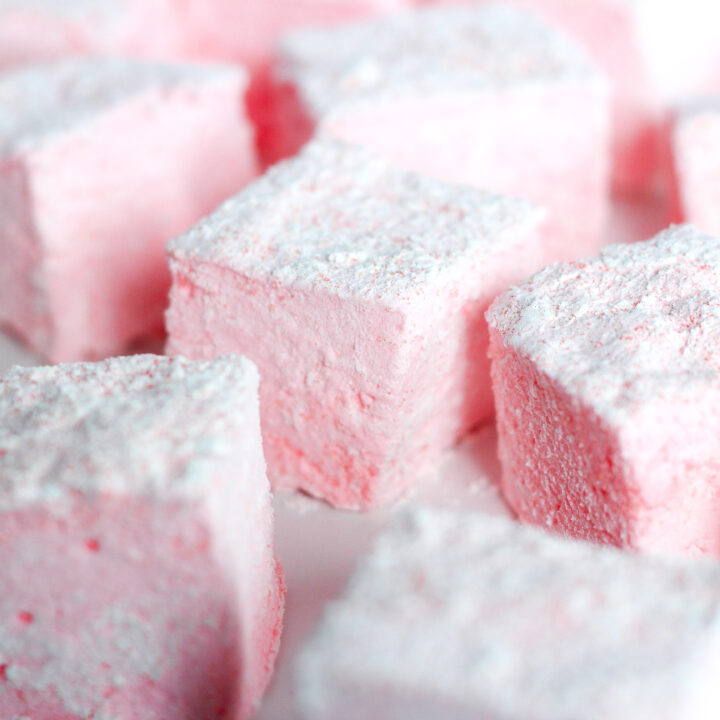 The Best Homemade Pink Strawberries & Champagne Marshmallows • Flour de Liz